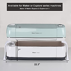 LOPASA 7'' Stand Legs Compatible with Cricut Maker 3/ Maker/ Explore 3/ Explore Air 2, Cricut Accessories and Supplies for Double Machine Organization and Storage, Cutting Machine Organizer for Save Space