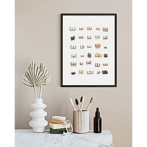 HAUS AND HUES Funny Bathroom Art Funny Bathroom Decor Butts Collage Cute Bathroom Decor Art Print Funny Bathroom Sign Funny Bathroom Wall Art Funny Bathroom Poster | 12" x 16" UNFRAMED (Butts)