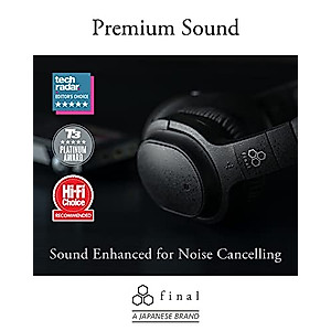 Final UX3000 Wireless Overhead Headphones with Active Noise Cancelling