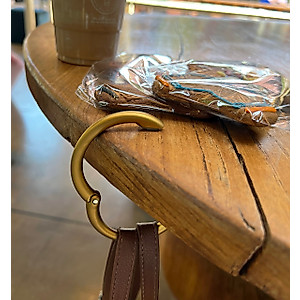 Clipa Bag Hanger – Matte Gold PVD - The Ring That Opens Into a Hook and Hangs in Just 1/2" of Space, Holds 33 lbs., 3 yr. Warranty