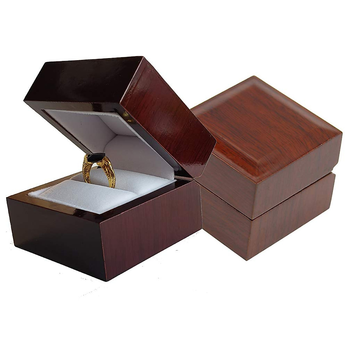 Crystal Horcrux Ring Deathly Hallows Magic Ring Resurrection Stone Retro Bronze (Black)