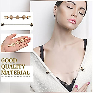 10 Pieces Retro Cardigan Clip Vintage Sweater Swirl Clip Antique Flowers Pattern Shawl Clips Sweater Collar Clip Dresses Shawl Clip Shirt Brooch Clip for Women Mother's Day Gift(Golden)