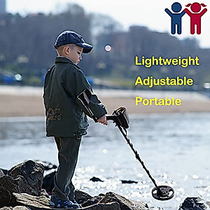 TECLUNG Metal Detector for Adults & Kids, High Accuracy Gold Detectors, Lightweight Metal Detectors, [All Metal & DISC Mode], 8" Waterproof Search Coil for Detecting Gold, Coin, Treasure Hunting