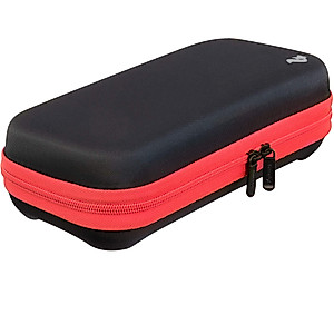 ButterFox Compact Switch Case for Nintendo Switch, Fits Slim Wall Charger AC Adapter, Large Accessories Pouch for Nintendo Switch, 9 Game and 2 Micro USB Holders - Red/Black