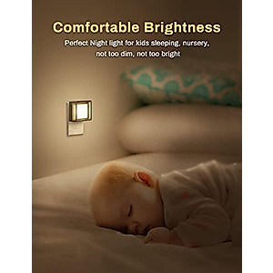 LED Night Light, DORESshop Night Lights Plug Into Wall [2 Pack] with Dusk-to-Dawn Sensor, Dimmable Nightlights, Adjustable Brightness for Bathroom, Hallway, Bedroom,Kids Room,Stairway,Soft White 3000K