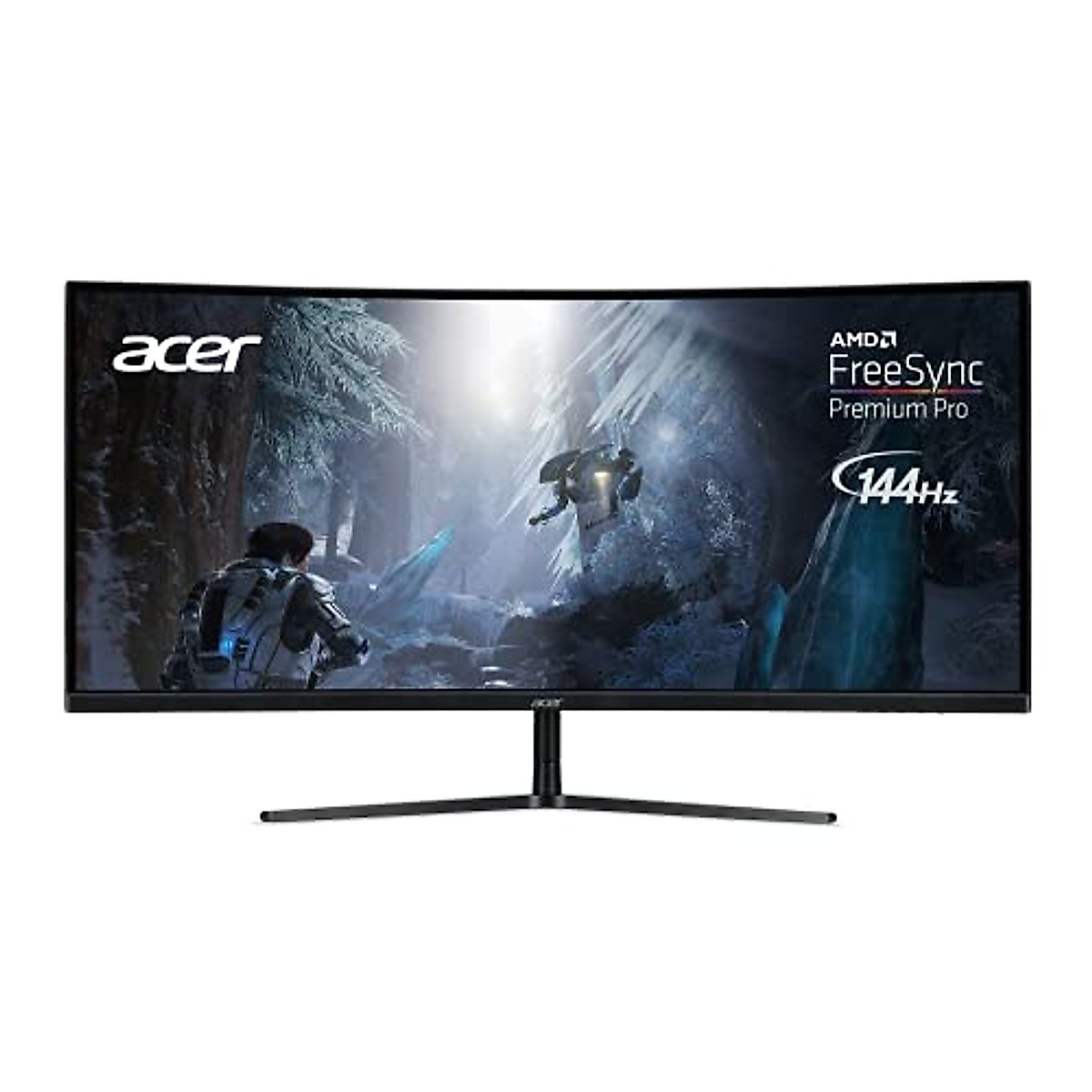 Acer EI342CKR Pbmiippx 34" 1500R 21:9 Curved QHD (3440 x 1440) Zero-Frame Gaming Monitor | AMD FreeSync Premium Pro | Up to 144Hz | 1ms VRB | HDR 400 | 93% DCI-P3 (2 x Display Ports & 2 x HDMI Ports)