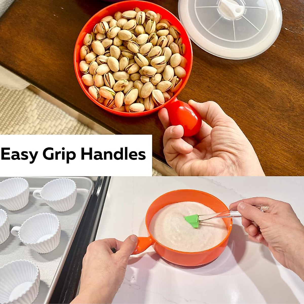 Evelots Set of 5 Microwave/Freezer Bowls-With Lids-Food Container-BPA Free Plastic