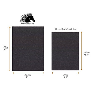 MyArtscape Graphite Transfer Paper - 9" x 13" - 25 Sheets - Waxed Carbon Paper for Tracing (Black)