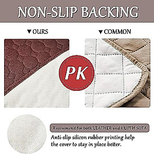 NNSMUN Sofa Armrest Cover, Sofa Protector for Recliner Chair Arm Cover, Pet Dog Couch Covers for Armchair Seat, Living Room Slipcover, Furniture Protector Corner Sofa (Camel,1 Piece (23x35))