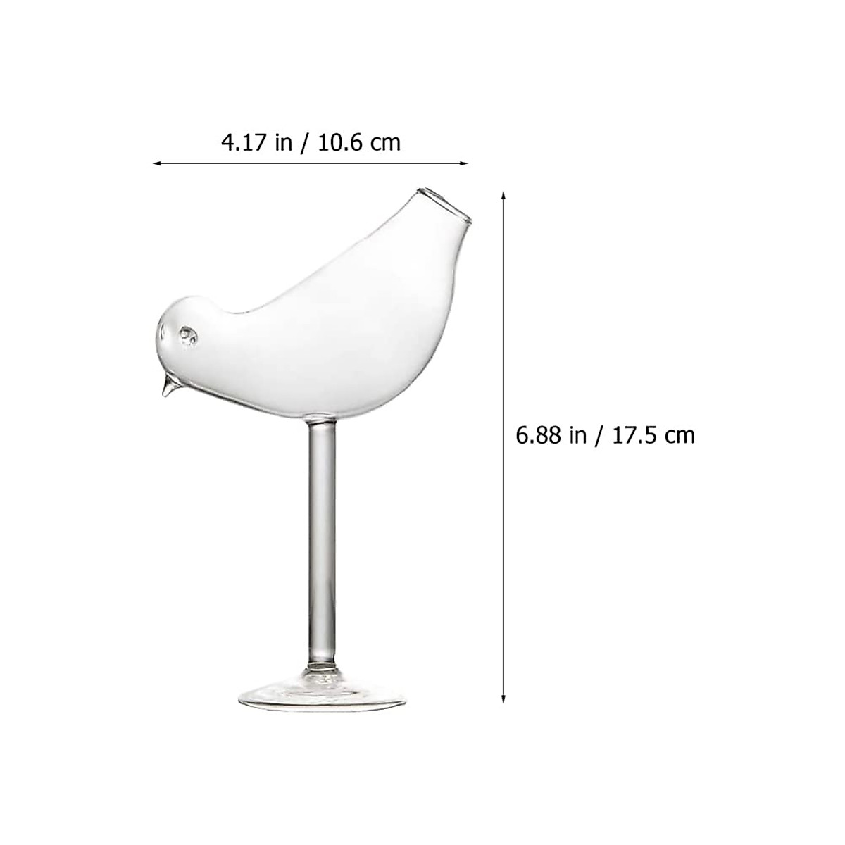 Yardwe Glass Cups 4pcs Bird Cocktail Glasses Clear Glass Martini Glasses Glass Goblets for Whiskey Margarita Aperitif Bar Pub Martini Glasses for Kitchen Bar Party Wedding Flamingo