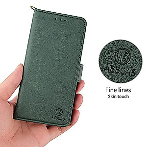 Fansipro Wallet Folio Case for Samsung Galaxy A40, Premium PU Leather Slim Fit Cover for Galaxy A40, 2 Card Slots, 1 Transparent Photo Frame Slot, Anti-Dust, Green