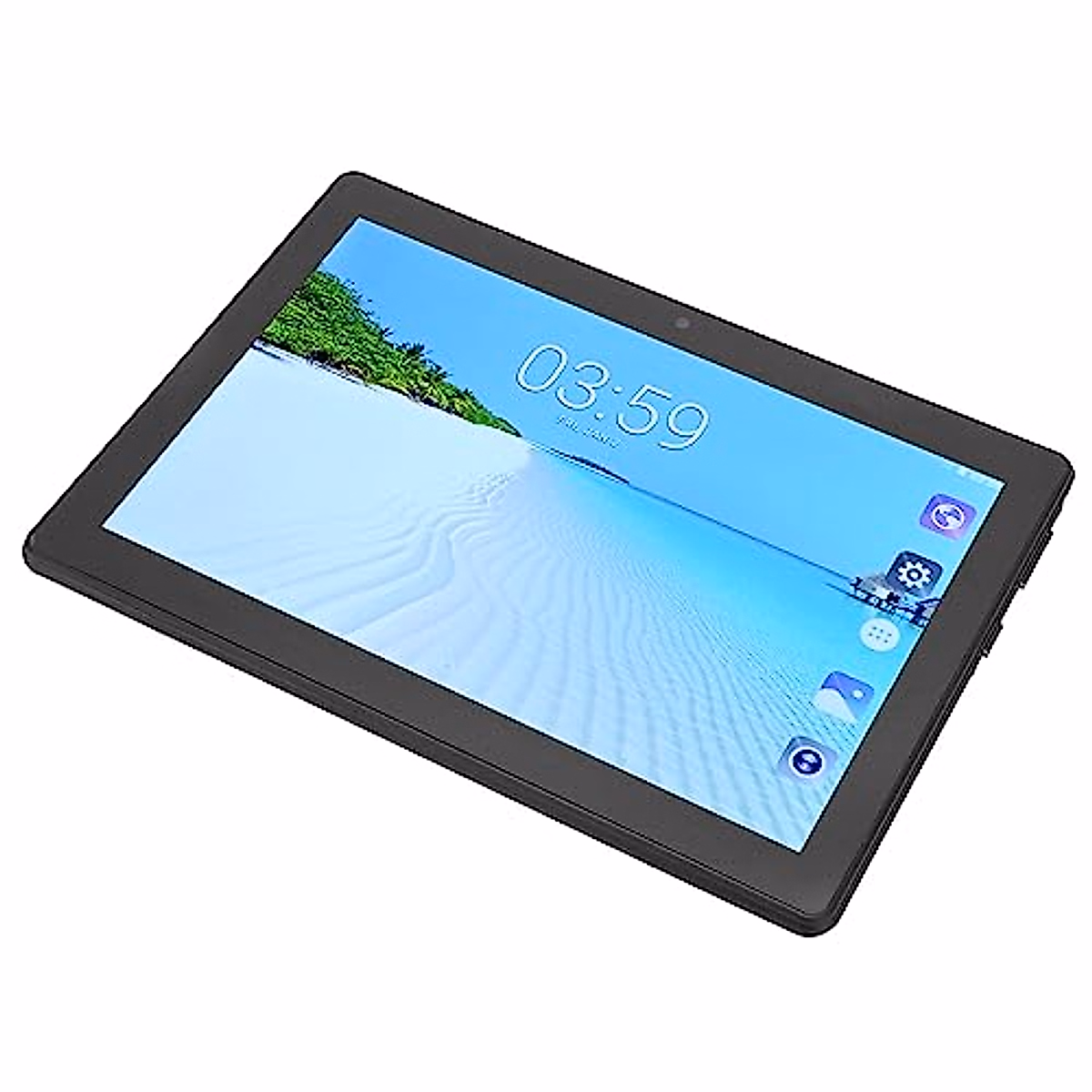 Pssopp Office Tablet, 3 Card Slots 6GB RAM 128GB ROM US Plug 100‑240V HD Tablet for Travel (Black)