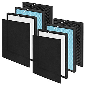 FCFMY 2 Packs Replacement Filter Set Compatible with Okaysou Airmax 10L Pro and Aiibot-A300 Air Cleaner Purifier, 5-Stage Filter System of Activated Carbon and H13 True HEPA Filter