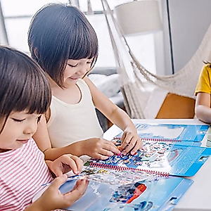 Melissa & Doug PAW Patrol Restickable Puffy Stickers 3-Pack – Adventure Bay, Jake’s Mountain, Jungle - PAW Patrol-Themed Resuable Sticker Activity Sets For Kids