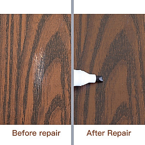 DEWEL Furniture Markers Touch Up, Upgrade Wood Furniture Repair Kit, Premium Wood Scratch Repair Markers and Wax Sticks for Wood Stains Scratches Hardwood Wooden Floor Tables, Set of 17