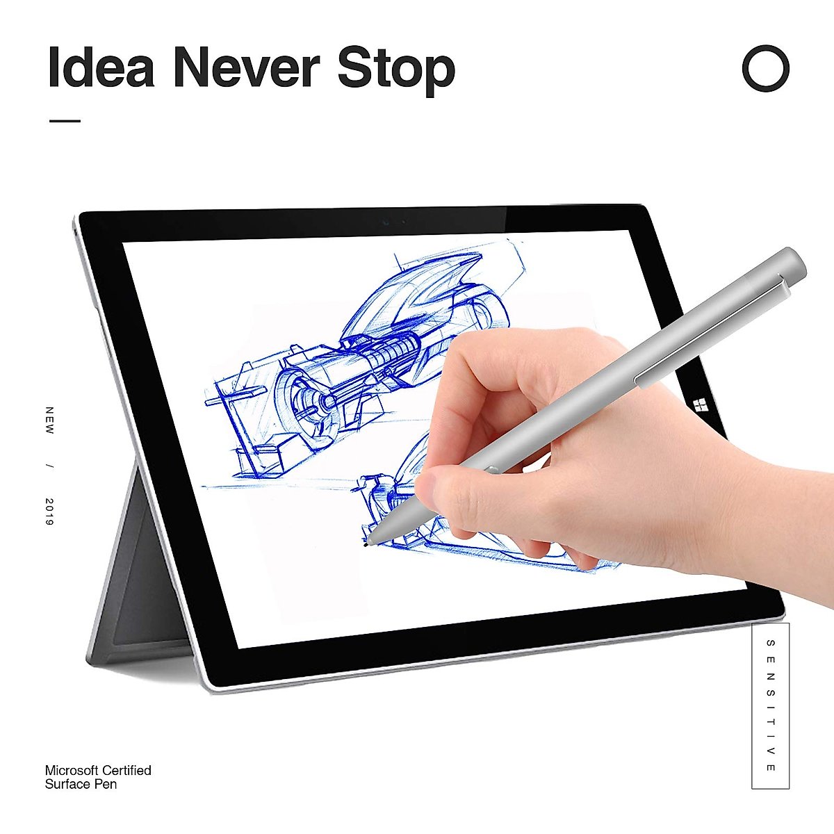 Surface Pen, Skymirror Microsoft Pen Compatible with Surface Pro 11/10/9/8/7+/X/7/6/5/4/3, Surface Book 3/2/1, Surface Go, Surface Laptop, Surface Go Laptop with high Pressure Sensitivity