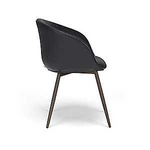 HON Basyx Monroe Upholstered Guest Chair, Black Bonded Leather