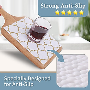 Shelf Liners for Kitchen Cabinets 12in x 20FT Non Adhesive Drawer Liner Gold Quatrefoil Thickened Shelf Liner Paper Strong Non-Slip Easy to Clean for Tool Box Refrigerator with Knife and Tape Measure