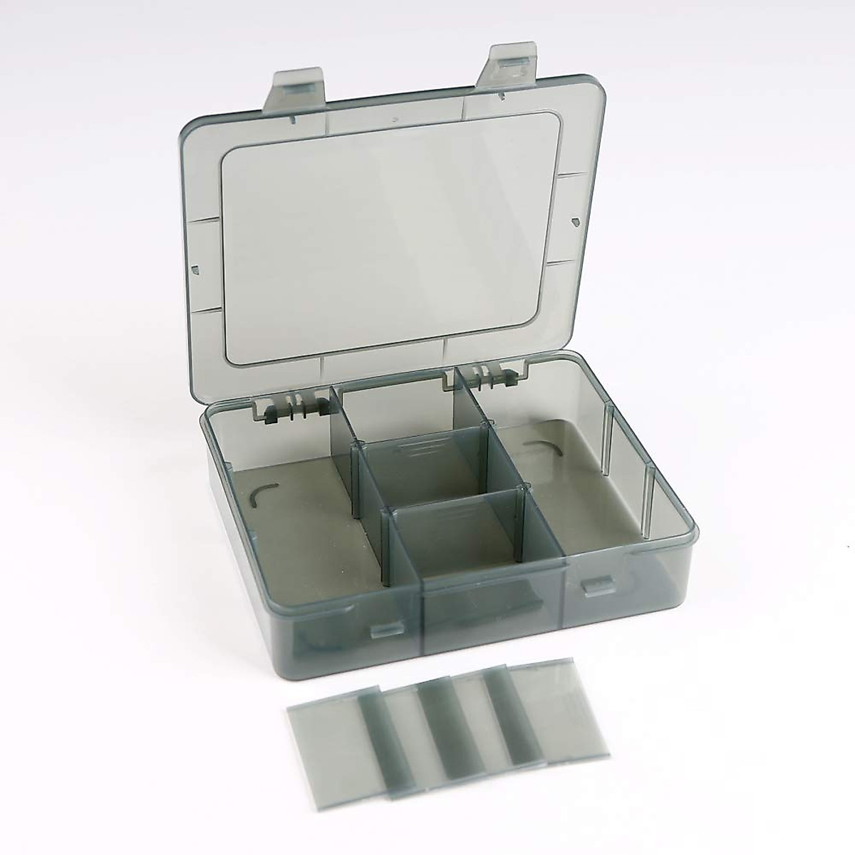 Upgrade 9 Grids Plastic Organizer Box with Dividers, Craft Organizer, Plastic Jewelry Organizer Box, Small Parts Container, Box Organizer with Dividers for Beads, Earring, Rings, Buttons and so on…