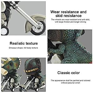 4PCS Friction Powered Inertia Animal Motorcycle Toy Vehicles Gifts for Kids Boys Age 3,4,5,6,7,8,9 Shark Toy Car + Special Rhino Toy + Dinosaur Motorcycle Game T-Rex and Triceratops Monster Dino Toys