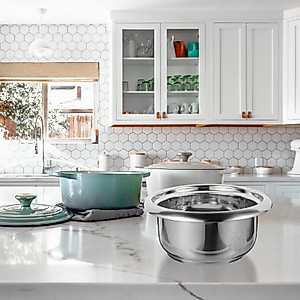 Hemoton Rice Cooker Inner Pot Non Stick Stainless Steel Rice Cooker Liner Rice Cooking Container Rice Cooker Insert Rice Maker Accessories for Rice Maker Cooker