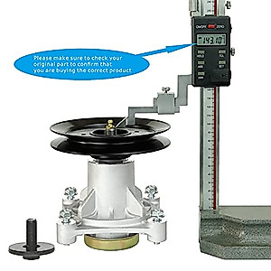 OKH New Parts 174356 Spindle Assembly with Pulley Replace 532174356 82-015 285-108 11014 GT2248 GTH2248 GTH2548 YTH1848XP YTH2748 Jonsered 532174358 LT19A LT2119A LT2122A Pulley 539113962