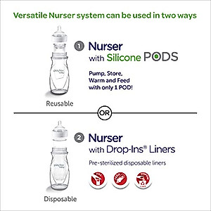 Playtex Baby Nurser Bottle Gift Set, with Pre-Sterilized Disposable Drop-Ins Liners, Closer to Breastfeeding