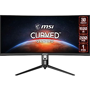MSI MAG301CR2, 30" Gaming Monitor, 2560 x 1080 (UWFHD), VA, 200Hz, FreeSync, HDR Ready HDMI, Displayport, USB C, Tilt, Swivel, Height Adjustable,Black