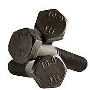 M24-3.0 x 150 DIN 933 10.9 Plain (30 Pcs) Hex Head Cap Screw Fully Threaded 10.9 Class Steel Plain Finish M24 Thread Diameter x 150mm Bolt Length