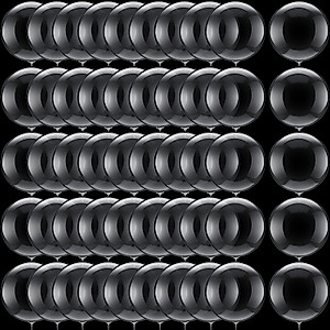 50 Pcs Clear Bubble Bobo Balloons Globos Burbuja Transparent Clear Balloons Transparent Balloons for Christmas Wedding Birthday Indoor Outdoor Party Decoration (12 Inch)