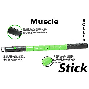 The Stick Massage Roller Original | Muscle Roller Massage Stick for Legs | Exercise Roller Massage Tools for Sports Athletes and Runners 17.75" - Original Green