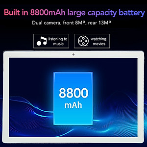 GOWENIC 10Inch Tablet, Kids Tablet for, Octa Core Processor 8GB RAM 256GB ROM, 5G WiFi Toddler Tablet with 8MP and 13MP Camera, 1920x1200 IPS, 8800mAh Lithium Battery