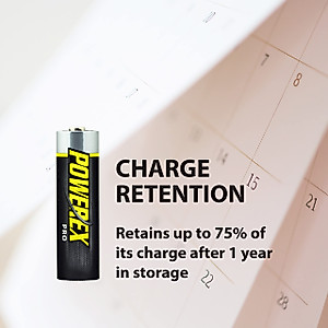 Powerex PRO High Capacity Rechargeable AA NiMH Batteries (1.2V, 2700mAh) - 8-Pack, (MH-8AAPRO-BH)