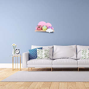 Cloud Shelves for Children’s Nursery Or Bedroom - Kids Nursery Room Shelves,Floating Bedroom Baby Book Shelf Storage Shelf, Cloud Floating Wooden Shelf Wall Decoration（Pink）
