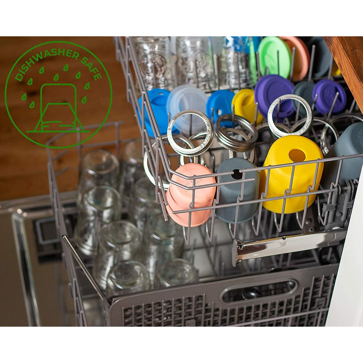 Platinum Silicone Sealing Rings Gaskets for Leak Proof Mason Jar Lids (10 Pack, Wide Mouth)