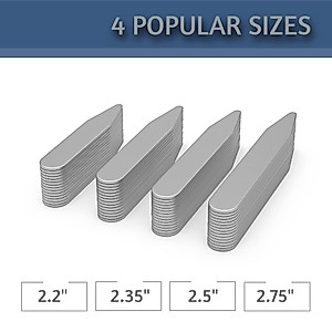 44 Metal Collar Stays - 4 sizes in a Box for Men (Mix)