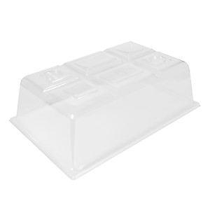 SUNDOME BPA Free Plastic Light Track Mega Humidity Dome with Vents, for Indoor Growing, Seeding in Greenhouse, Clear, 7" (Pack of 10)