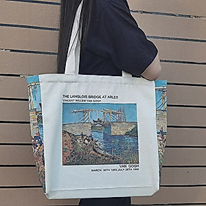 BROADREAM Canvas Tote Bag Aesthetic - Zippered Book Tote Bag with Interior Pocket by Cute Shoulder Tote Bags for Women Shopping & Travel - Best Gift for Teacher Mom Friendship Wife Classmate Birthday