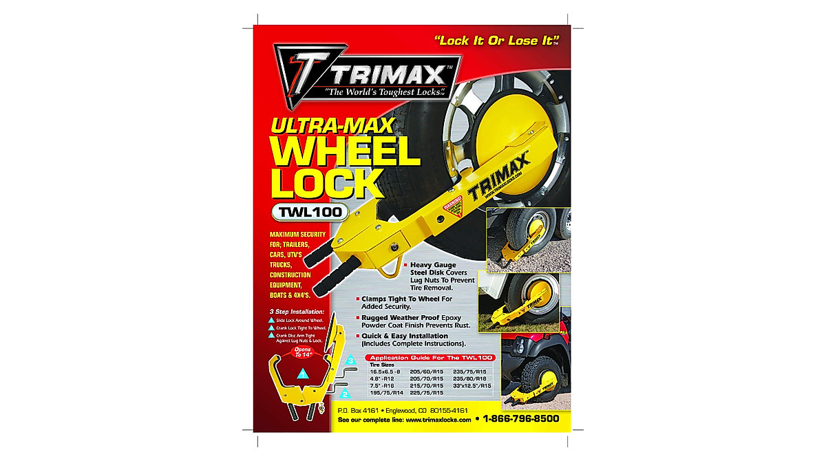 Secure Your Vehicle with Trimax TWL100 Ultra-Max Lock