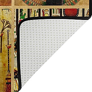 ALAZA Egyptian Culture Pyramid Great Sphinx Vintage Area Rug Rugs for Living Room Bedroom 5'3"x4'