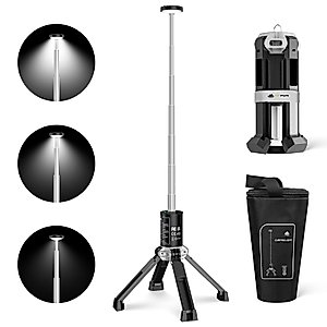 MTRVR Portable Rechargeable Telescopic Camping Lantern, 20000mAh Power Bank, 3-Level Brightness & Last 21 HRS, Outdoor Camp Tent Light for Emergency Supplies, Battery Powered Lamp of Typc-C Charging