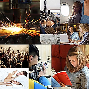 WUTAN Ear Plugs for Sleeping Noise Cancelling 14-38dB, Comfortable Soft Reusable Silicone Ear Plugs Noise Reduction Earplugs for Sleep, Snoring, Concert, Work, Travel Black