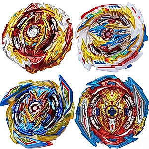 HUXICUI 4 Pieces BEY Burst Blade Battle Latest Set, Burst Battling Tops, Kids Boys Birthday Christmas Party Gift Idea