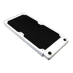 XSPC TX240 Ultra Thin Radiator, 120mm x 2, Dual Fan, White