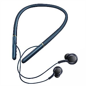 2023 New Stereo Bluetooth Headset V5.2 Wireless Bluetooth Earbuds Neckband Headset 24 Hours Continuous Play time with Microphone and Volume Remote - Black