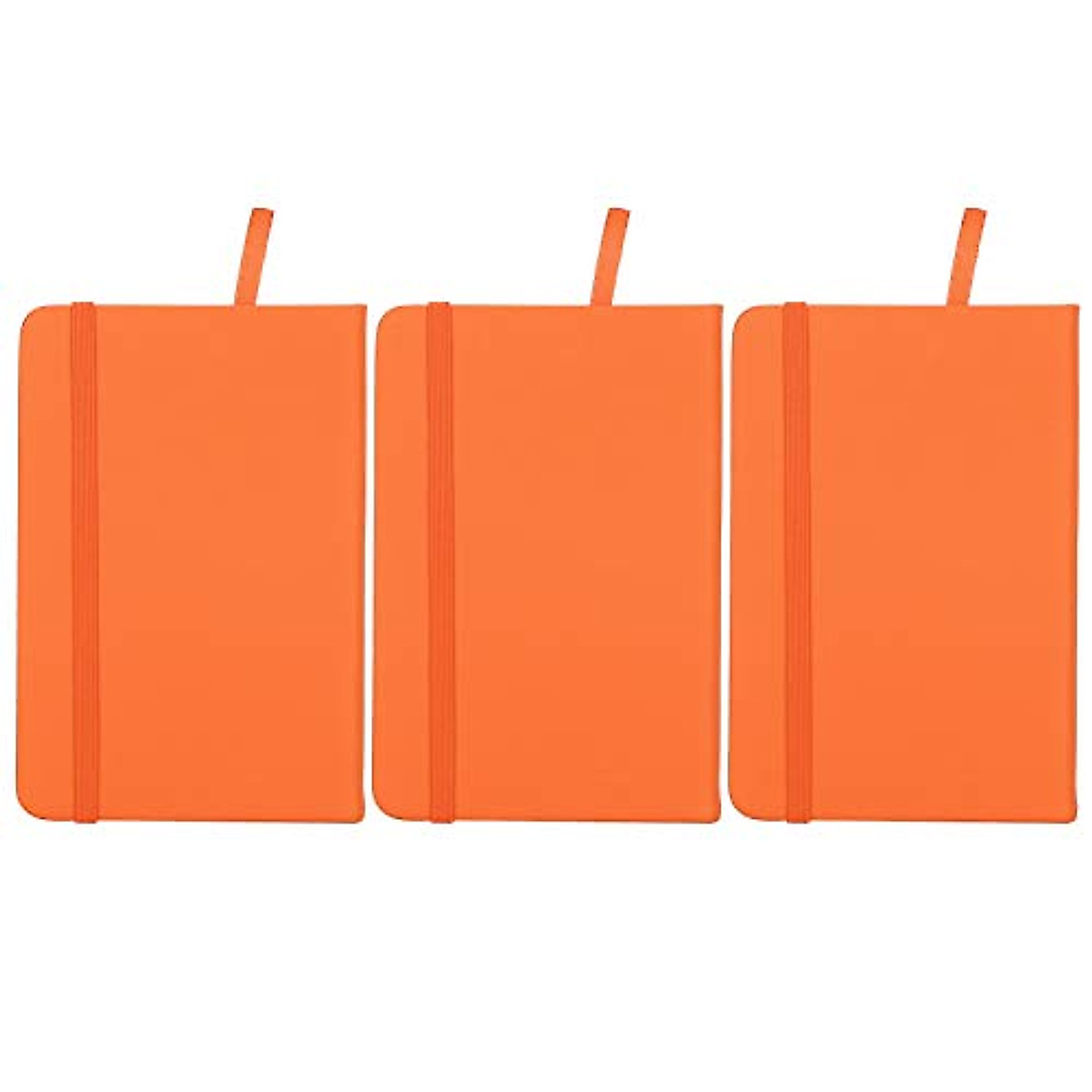 Notebook, Notepad No Fluorescent Agent with Ribbon Bookmarks for Writing for Diary for Gratitude Diary for Office Notes(Orange)