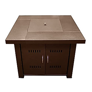 AZ Patio Heaters Outdoor Fire Pit in Hammered Bronze with Cover