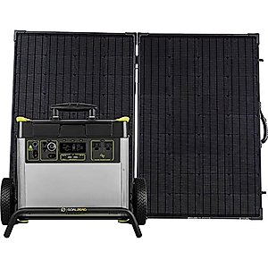 Goal Zero Yeti Portable Power Station - Yeti 3000X w/ 3,032 Watt Hours Battery, USB Ports & AC Inverter - Includes Boulder 200 Solar Panel - Rechargeable Generator for Camping, Outdoor & Home Use