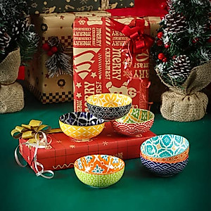 Metahom Ceramic Dipping Bowls, Dipping Sause Dish for Soy Sauce, 3 Inch Mini Bowl Set for Condiments, Sushi, Appetizers, Side Dish, Set of 6