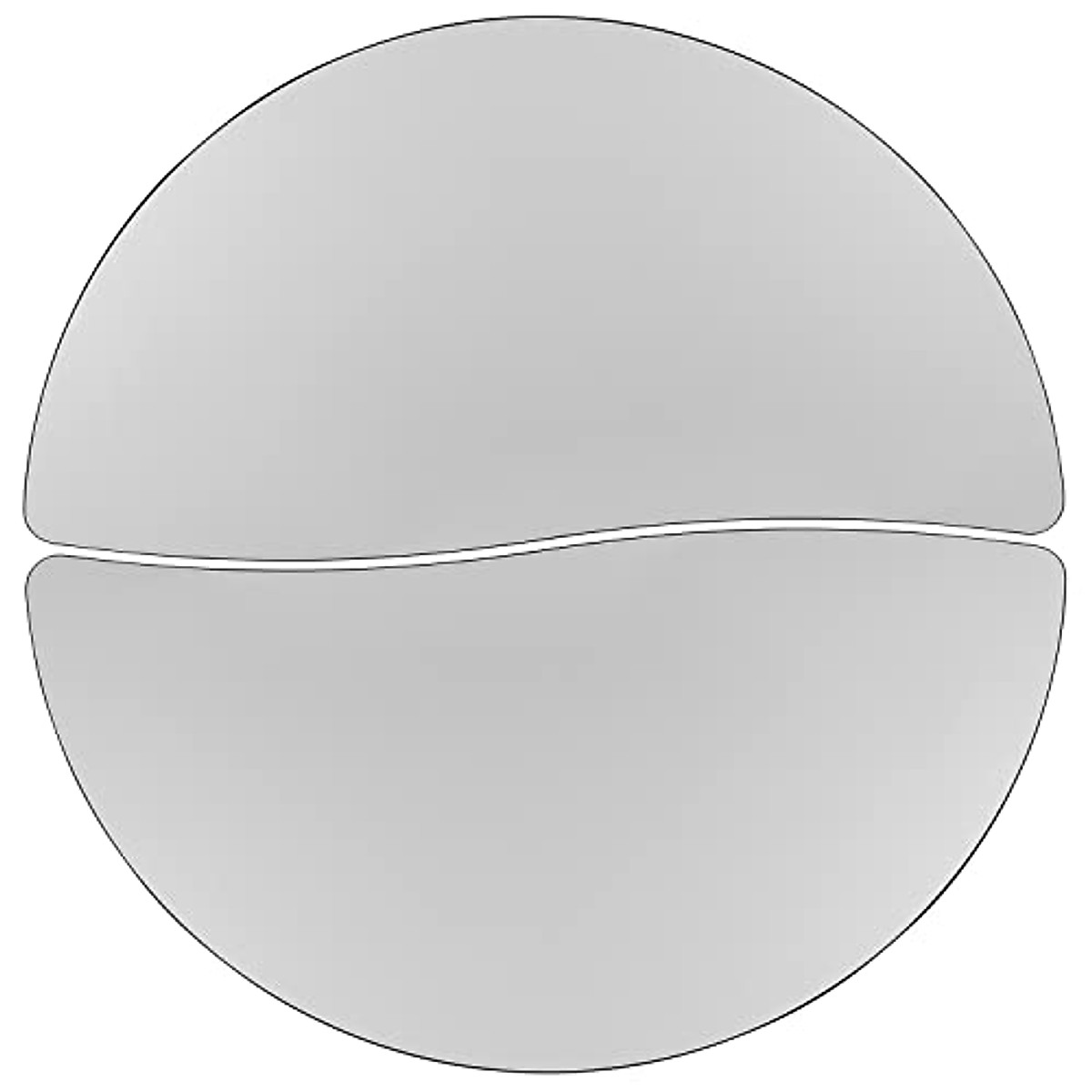 Flash Furniture Emmy 2 Piece Mobile 47.5" Circle Wave Flexible Grey Thermal Laminate Kids Adjustable Activity Table Set